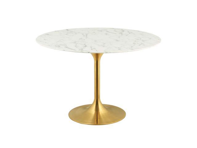 Click here for Lippa 47 Round Dining Table - Gold White prices