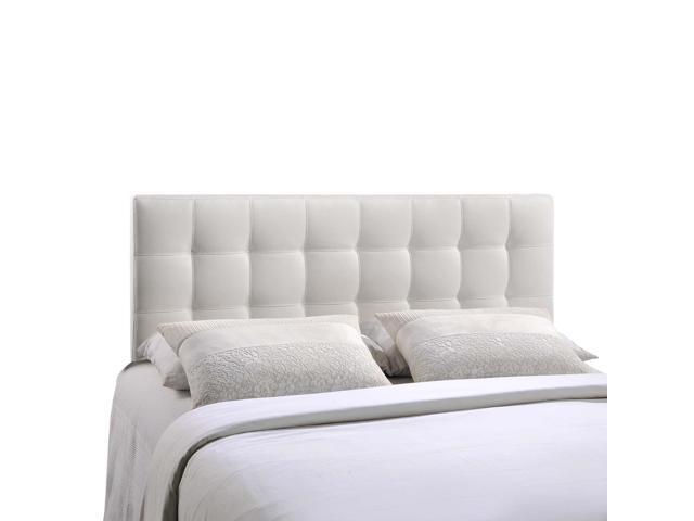Click here for Lily King Upholstered Vinyl Headboard - White prices