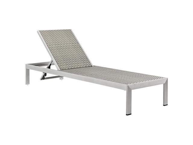 Modway Shore Outdoor Patio Aluminum Rattan Chaise