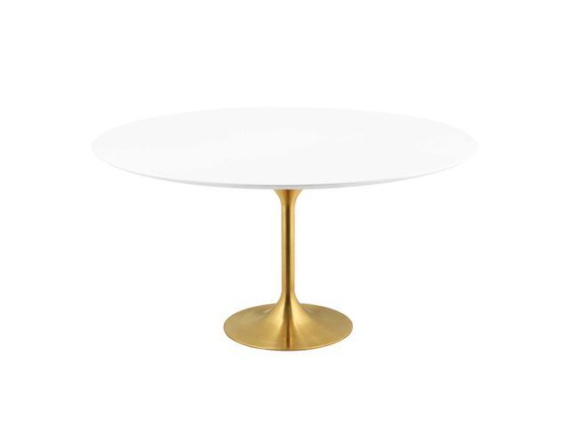 Click here for Lippa 60 Round Dining Table - Gold White prices
