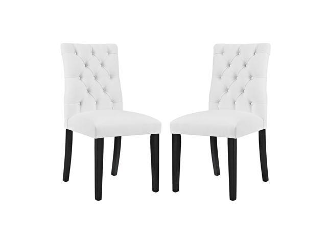 Click here for Duchess Dining Chair Vinyl Set of 2 - White prices