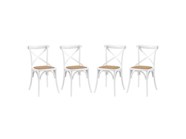 Click here for Gear Dining Side Chair Set of 4 - White prices