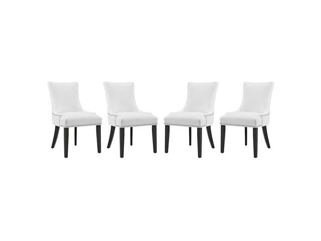 Click here for Marquis Dining Chair Faux Leather Set of 4 - White prices