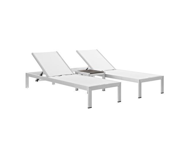 Click here for Shore 3 Piece Outdoor Patio Aluminum Set - Silver... prices
