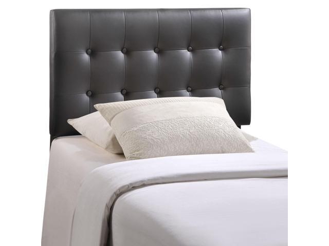 Click here for Emily Twin Upholstered Vinyl Headboard - Black prices
