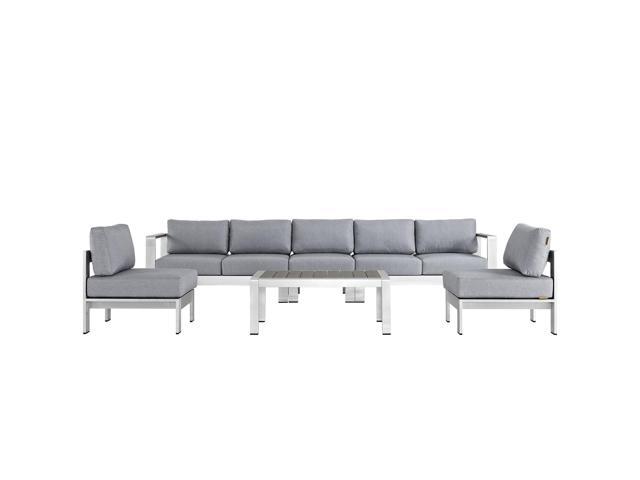 Click here for Shore 6 Piece Outdoor Patio Aluminum Sectional Sof... prices