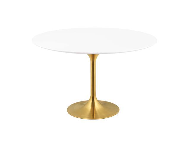 Click here for Lippa 54 Round Dining Table - Gold White prices
