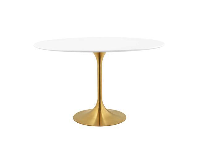 Click here for Lippa 48 Oval Dining Table - Gold White prices