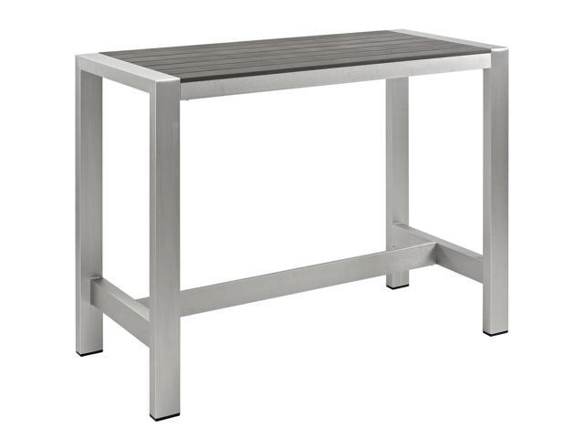 Click here for Shore Outdoor Patio Aluminum Rectangle Bar Table -... prices