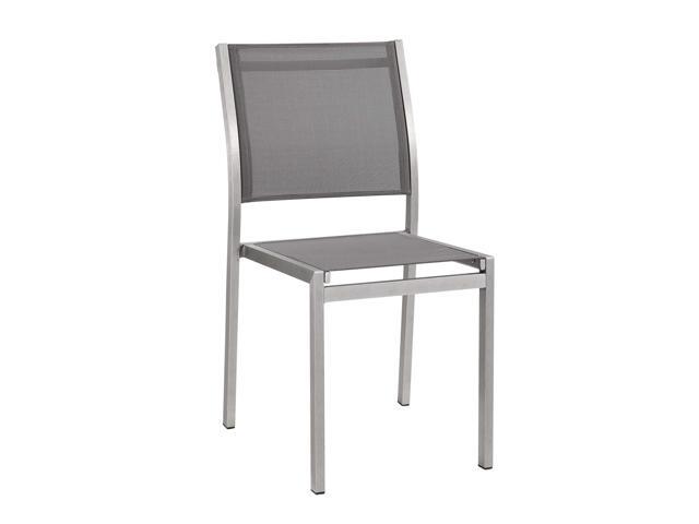 Click here for Shore Outdoor Patio Aluminum Side Chair - Silver G... prices