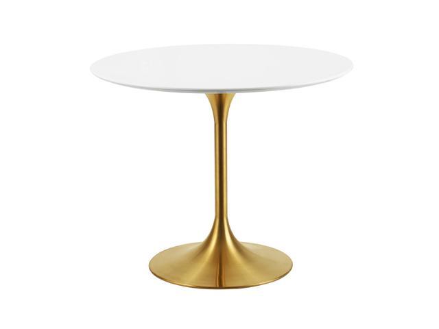 Click here for Lippa 36 Round Dining Table - Gold White prices