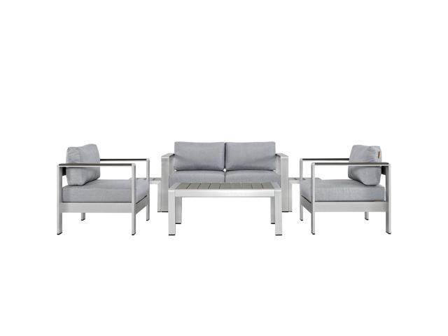 Click here for Shore 6 Piece Outdoor Patio Aluminum Sectional Sof... prices