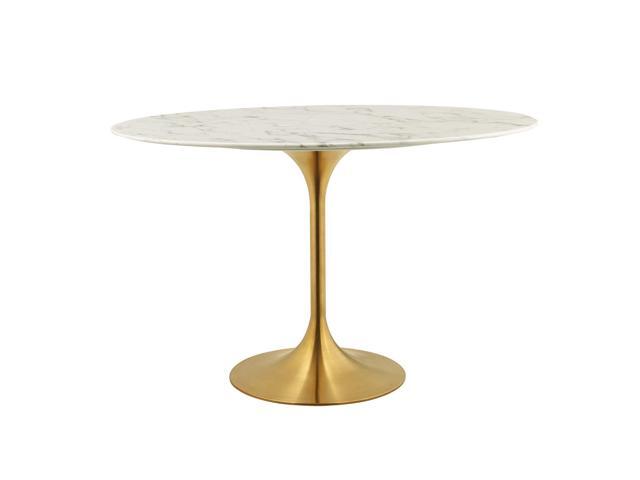 Click here for Lippa 48 Oval Dining Table - Gold White prices