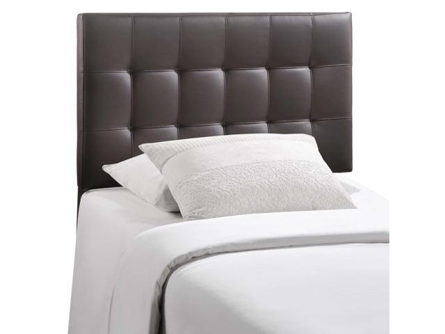 Click here for Lily Twin Upholstered Vinyl Headboard - Brown prices