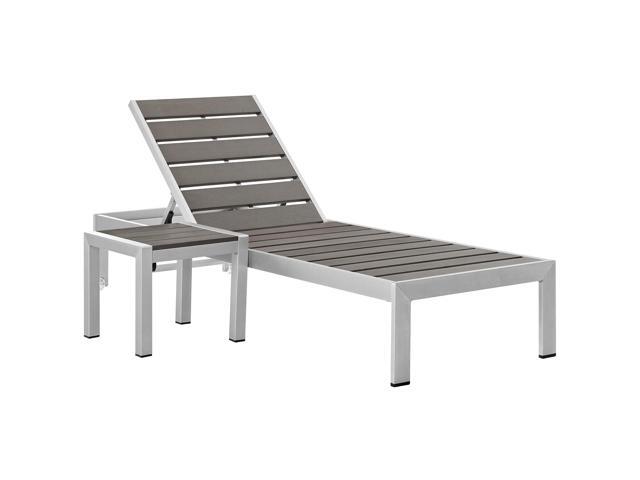Click here for Shore 2 Piece Outdoor Patio Aluminum Set - Silver... prices