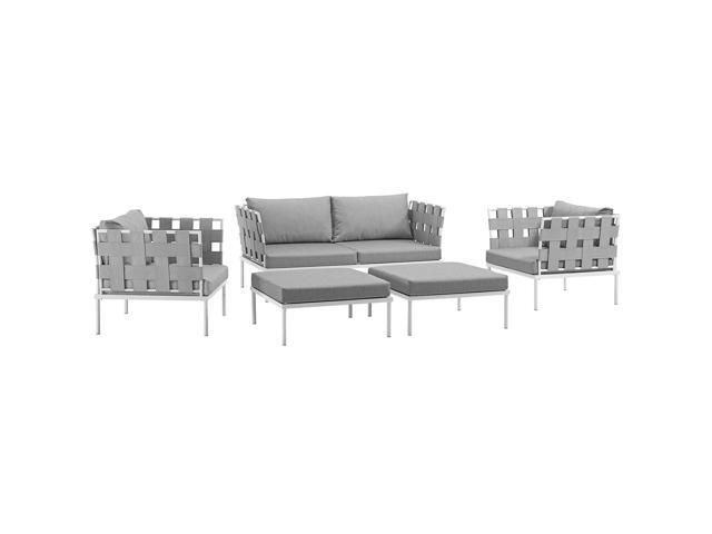 Click here for Harmony 5 Piece Outdoor Patio Aluminum Sectional S... prices
