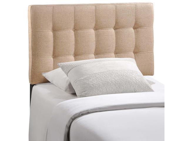 Click here for Lily Twin Upholstered Fabric Headboard - Beige prices
