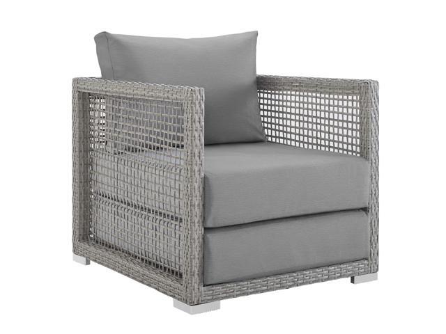 Click here for Aura Rattan Outdoor Patio Armchair - Gray Gray prices