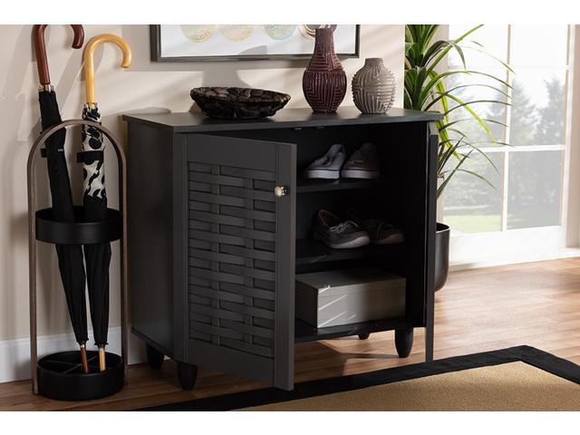 Click here for Baxton Studio Winda Modern and Contemporary Dark G... prices