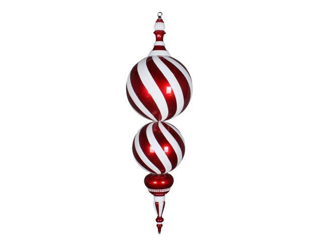 Click here for Vickerman 30 Red/White Candy Stripe Finial Orn - M... prices