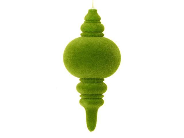 Click here for Vickerman 10 Moss Green Flocked Finial Orn 3/Bag -... prices