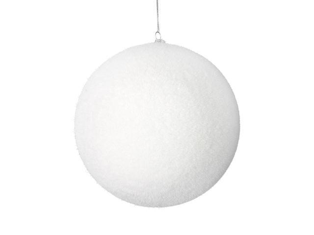 Click here for Vickerman 6 White Flocked Ball Ornament 4/Bg - M18... prices
