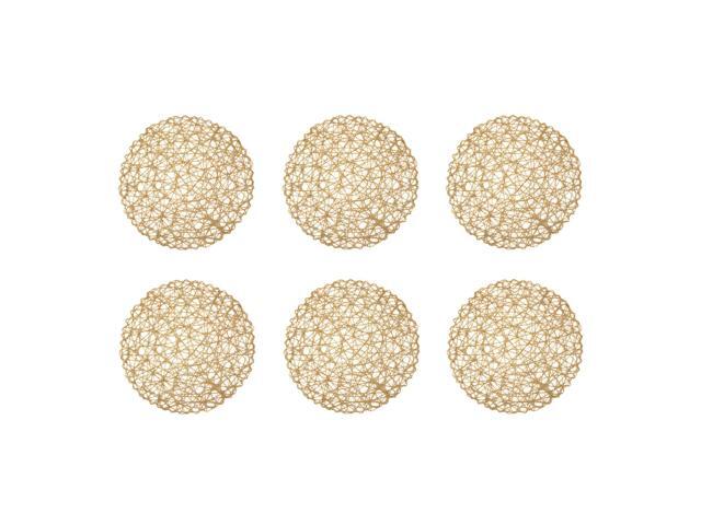 Woven Paper Round Placemat  Set of 6 - Taupe