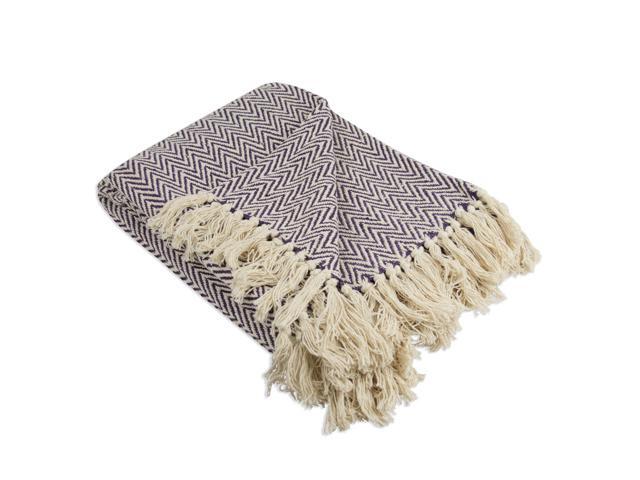 Click here for DII Eggplant Handloom Chevron Throw prices