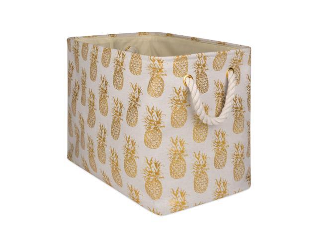 Click here for DII Polyester Bin Pineapple Gold Rectangle Medium prices