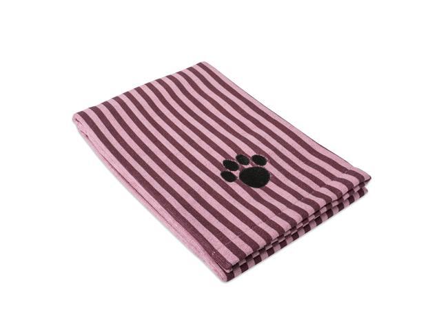 Click here for DII Cranberry Stripe Embroidered Paw Pet Towel prices