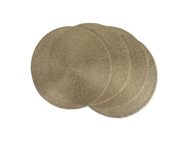 Click here for DII Metallic Gold Round Polypropylene Woven Placem... prices