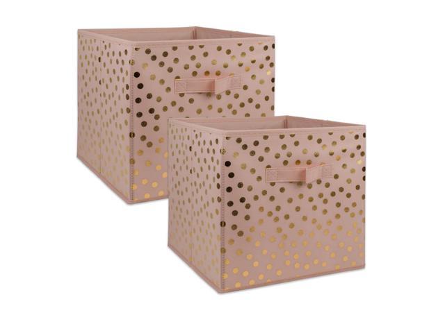 Click here for DII Nonwoven Polyester Cube Dots Millennial Pink/G... prices