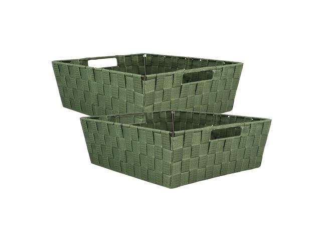 Click here for DII Nylon Bin Basketweave Olive Trapezoid (Set of... prices