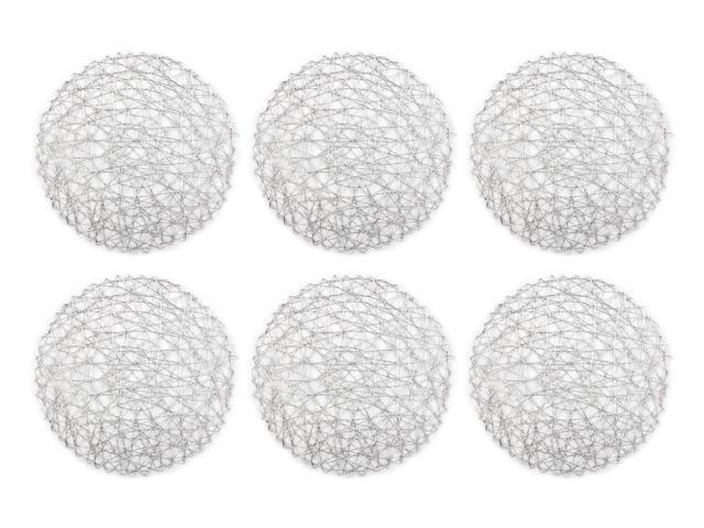 Click here for DII Silver Woven Paper Round Placemat (Set of 6) prices