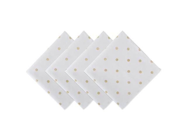 Click here for DII Polka Dot Napkin(Set of 4) White/Gold Metallic prices