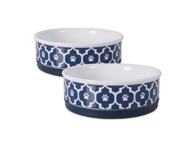 Click here for DII Pet Bowl Lattice Nautical Blue Medium 6dx2h (S... prices