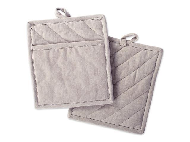Click here for DII Stone Brown Solid Chambray Potholder (Set of 2... prices