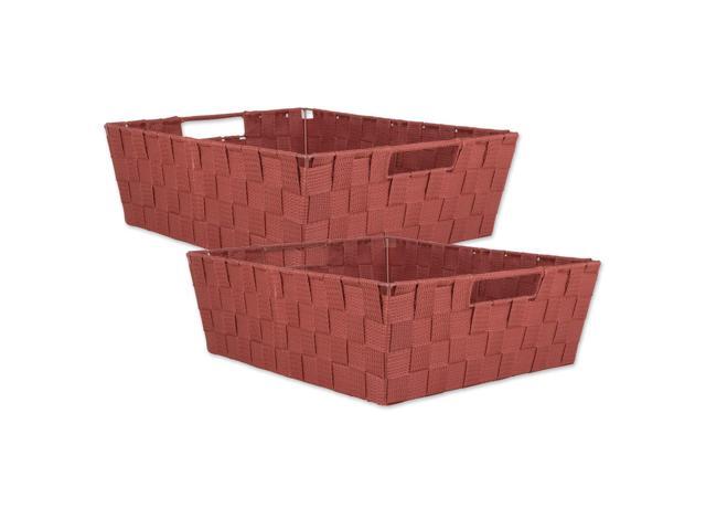 Click here for DII Nylon Bin Basketweave Rust Trapezoid (Set of 2... prices