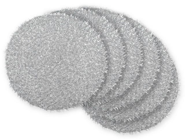 Click here for DII Silver Round Polypropylene Woven Tinsel Placem... prices