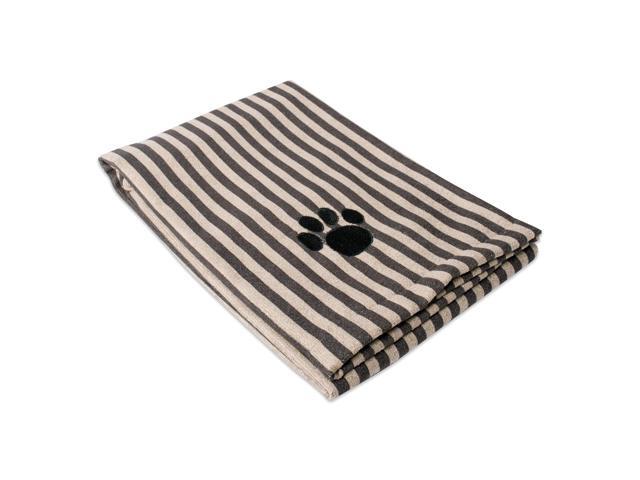 Click here for DII Brown Stripe Embroidered Paw Pet Towel prices