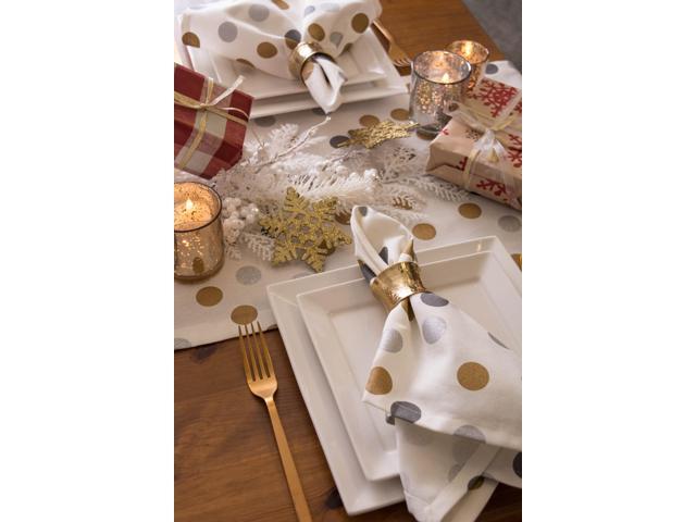 DII Hammered Gold Napkin Ring (Set of 12)