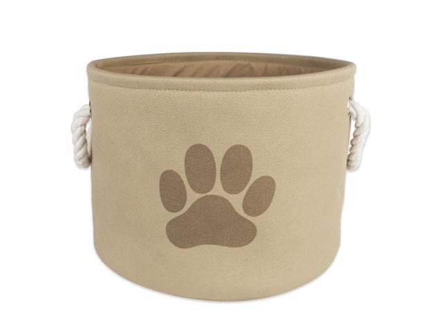 Click here for DII Polyester Pet Bin Paw Taupe Round Small prices
