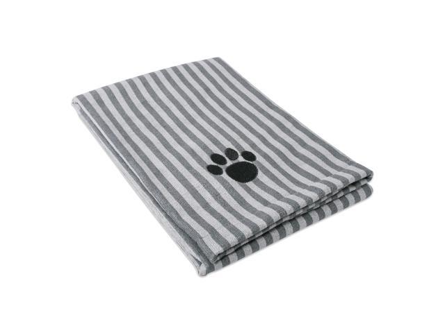 Click here for DII Gray Stripe Embroidered Paw Pet Towel prices