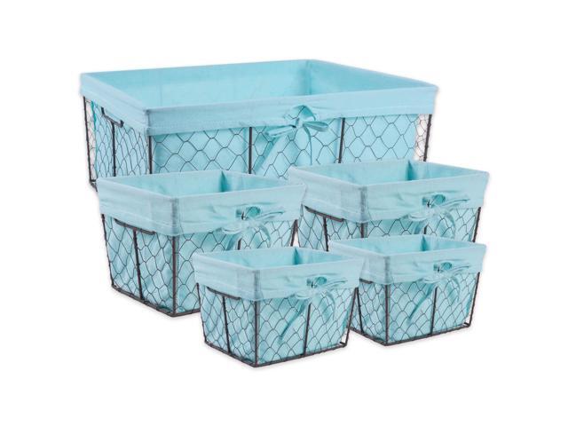 Click here for DII Chicken Wire Basket (Set of 5) Aqua prices