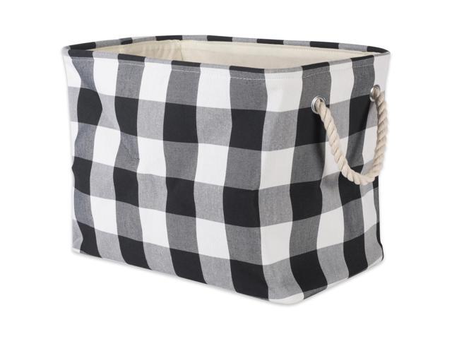 Click here for DII Polyester Bin Buffalo Check White / Black Rect... prices