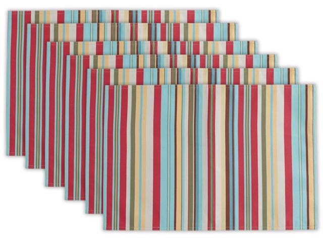 DII Summer Stripe Outdoor Placemat (Set of 6)