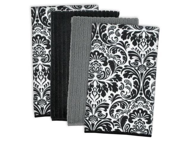 Click here for DII Black Damask Microfiber Dishtowel (Set of 4) prices