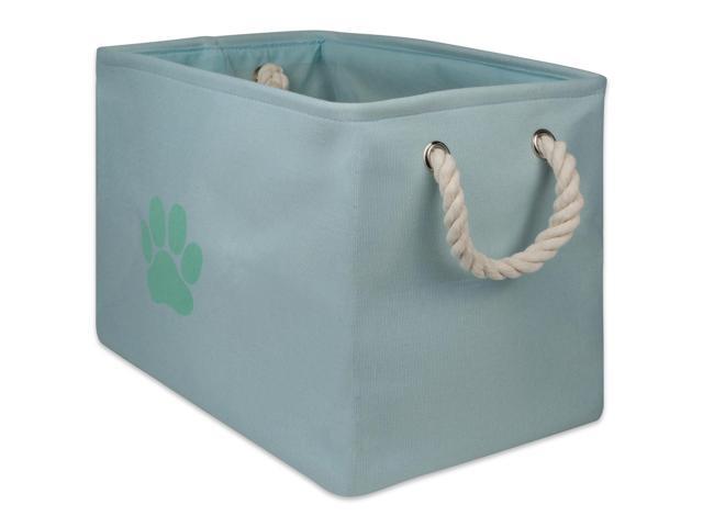 Click here for DII Polyester Pet Bin Paw Aqua Rectangle Medium prices