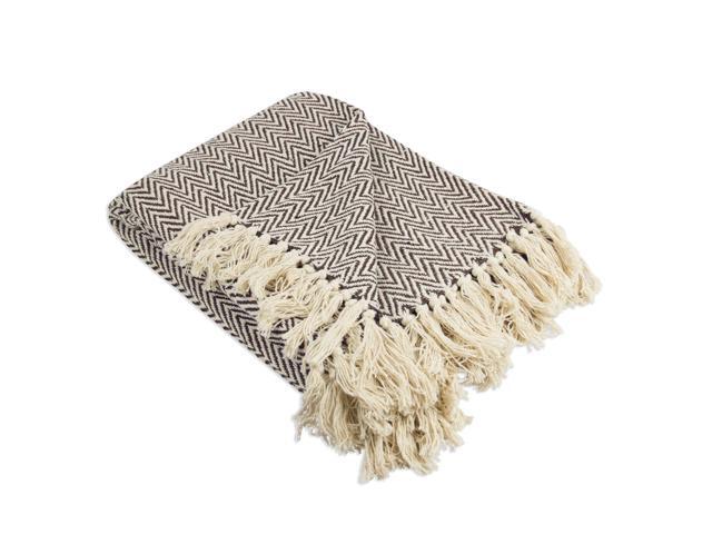 Click here for DII Dark Brown Handloom Chevron Throw prices
