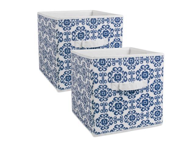 Click here for DII Nonwoven Polyester Cube Scroll Nautical Blue S... prices